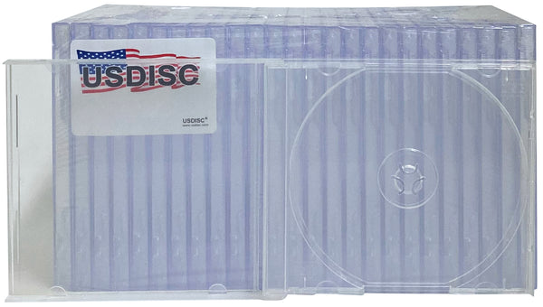 USDISC PP Poly Cases 10.4mm, Single 1 Disc, Clear